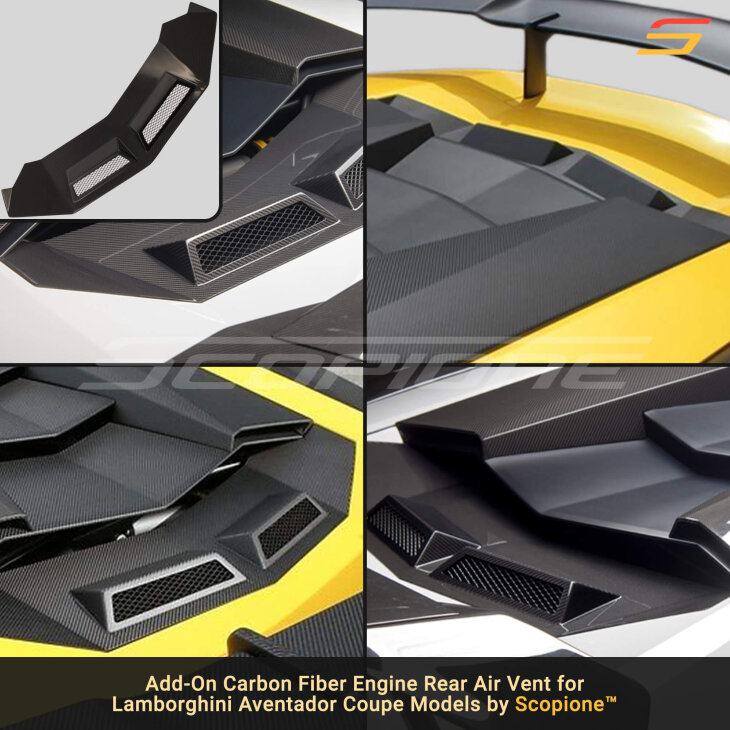 Scopione Carbon Fiber Engine Hood Air Intake Vents for Aventador