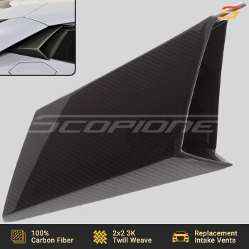 Scopione Carbon Fiber Side Windows Intake Vents for Aventador