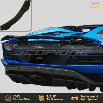 Scopione Carbon Fiber Replacement Rear Spoiler for Aventador
