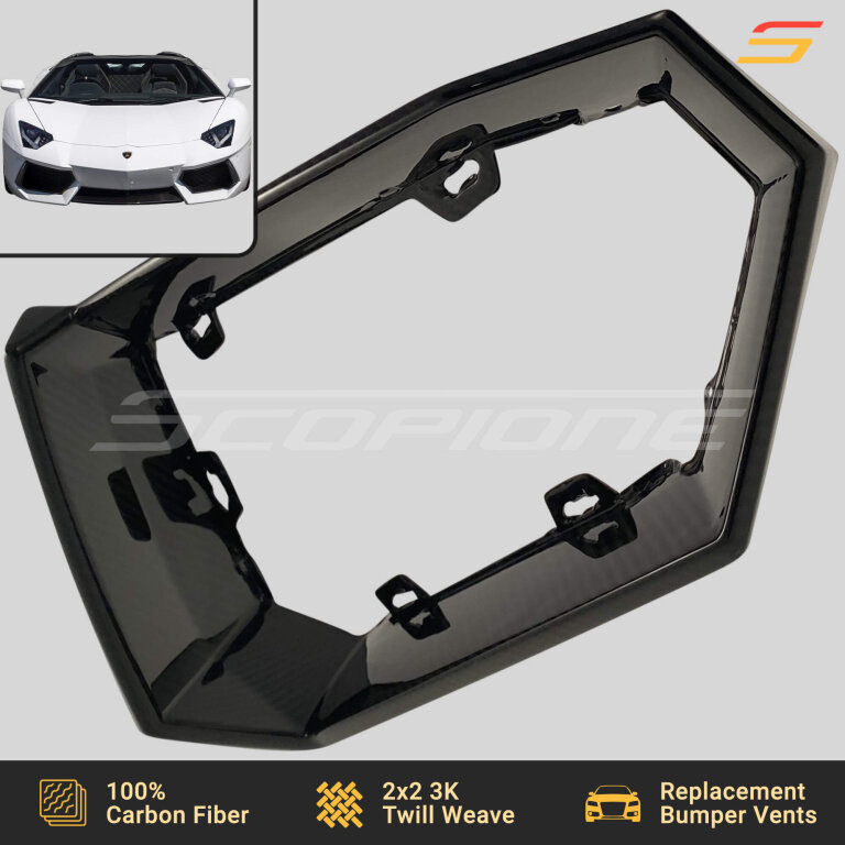 Scopione Carbon Fiber Front Bumper Vents for Aventador LP700