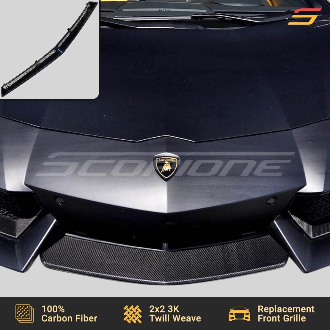 Scopione Carbon Fiber Front Bumper Grille for Aventador LP700