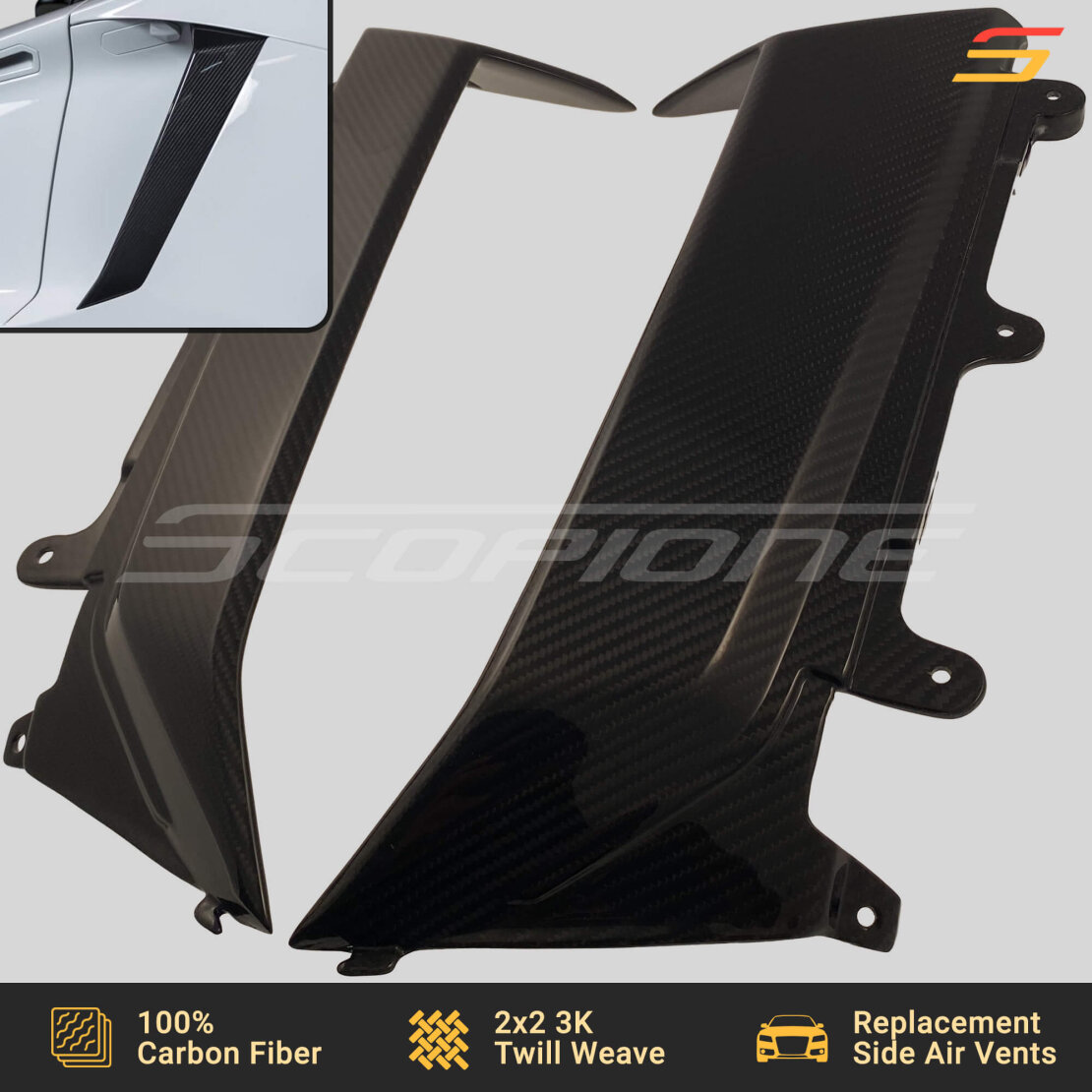 Scopione Carbon Fender Vents for Lamborghini Aventador LP700