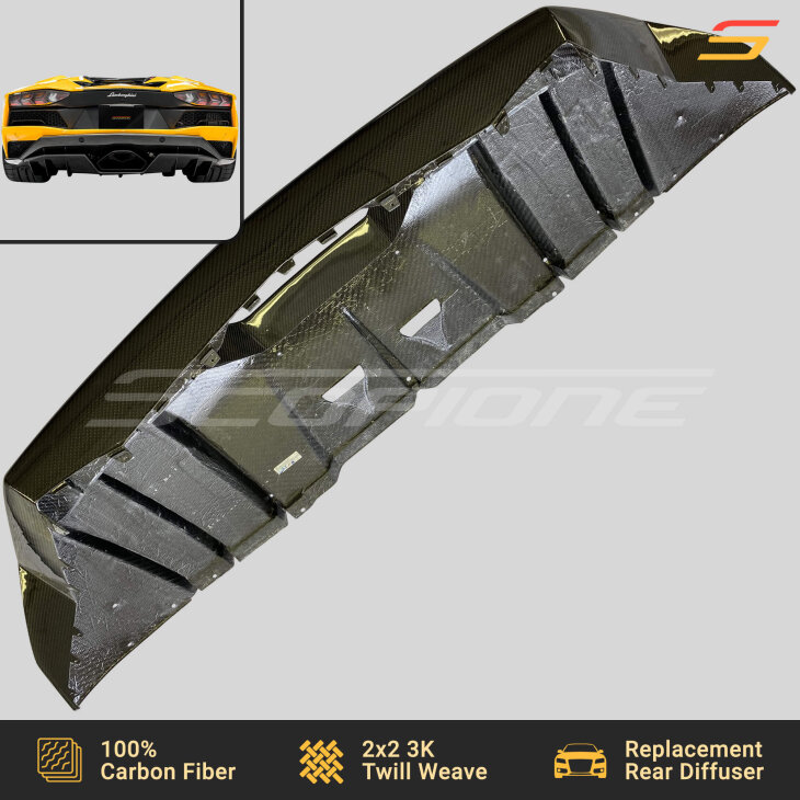 Scopione Carbon Fiber Rear Diffuser for Aventador S LP740