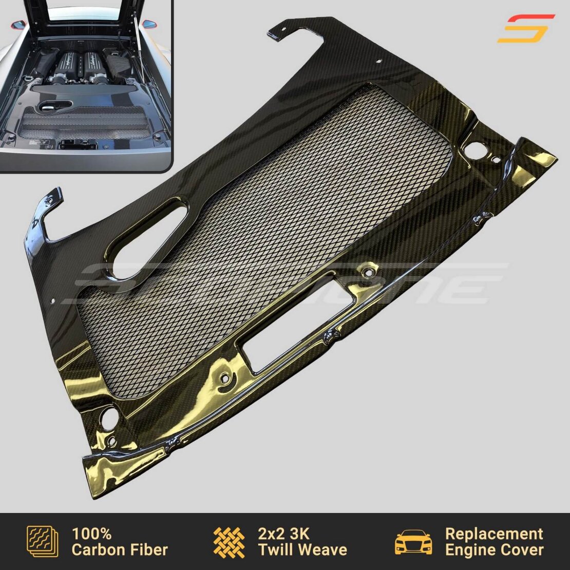 Scopione Carbon Fiber Engine Cover Kit for Gallardo