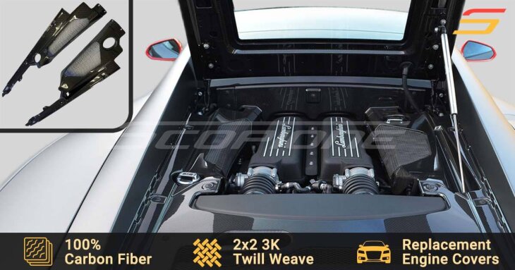 Scopione Carbon Fiber Engine Side Covers for Gallardo