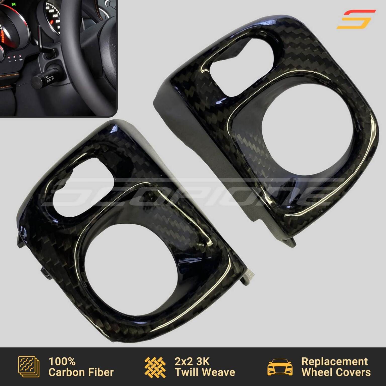 Scopione Carbon Steering Wheel E-Gear Gearbox Covers Gallardo