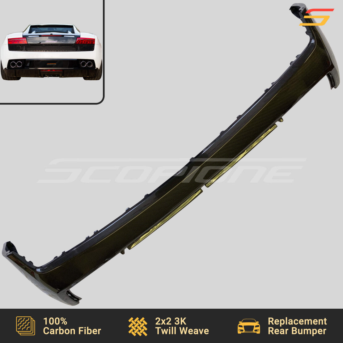 Scopione Carbon Fiber Rear Bumper for Gallardo LP550 LP560