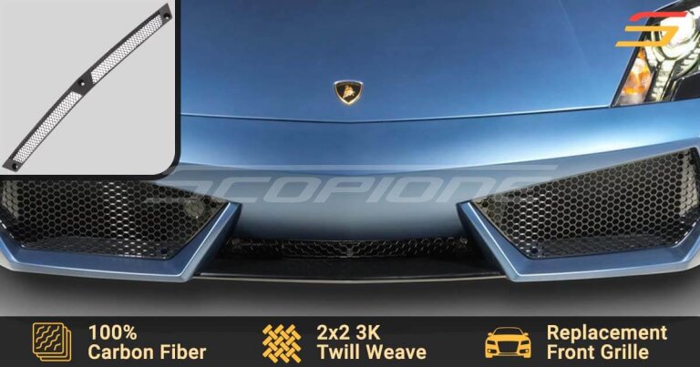 Scopione Matte Carbon Front Splitter Grille: Gallardo LP550 LP560