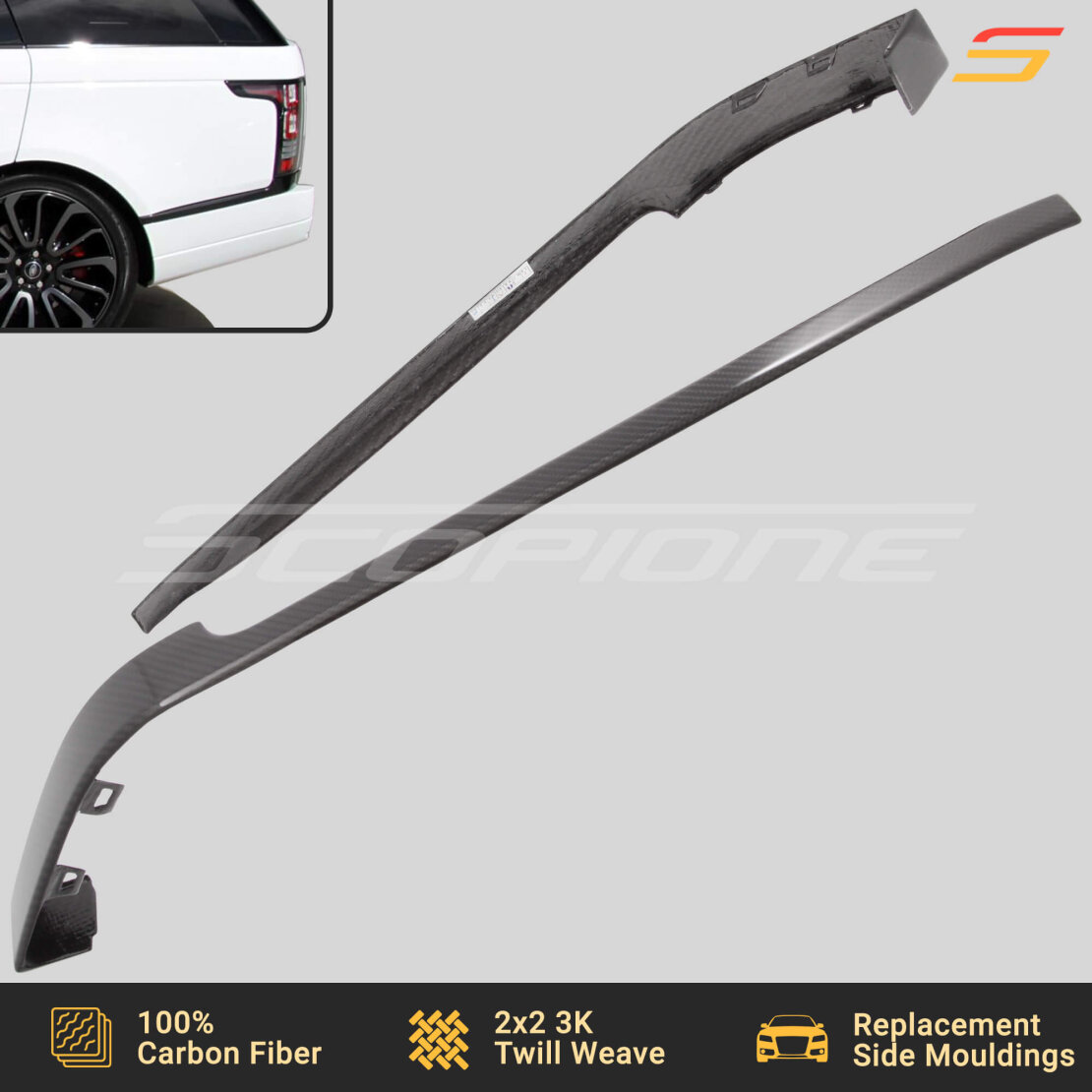 Scopione Carbon Door Side Vents Panels Trim | Range Rover