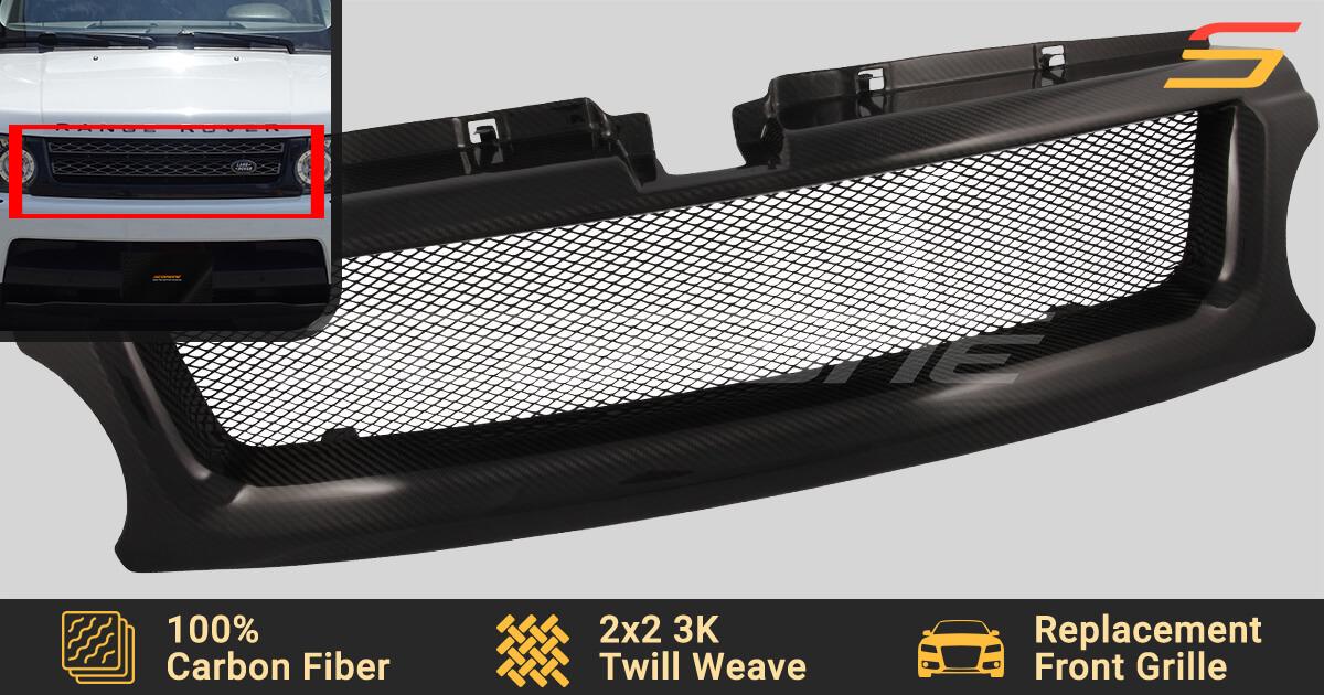 Scopione Carbon Front Grille | 2010-2013 Range Rover Sport