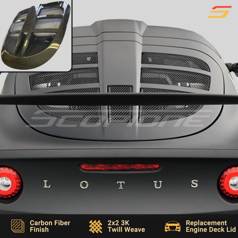 Scopione Carbon Fiber Rear Spoiler for Lotus Exige Elise SC S2