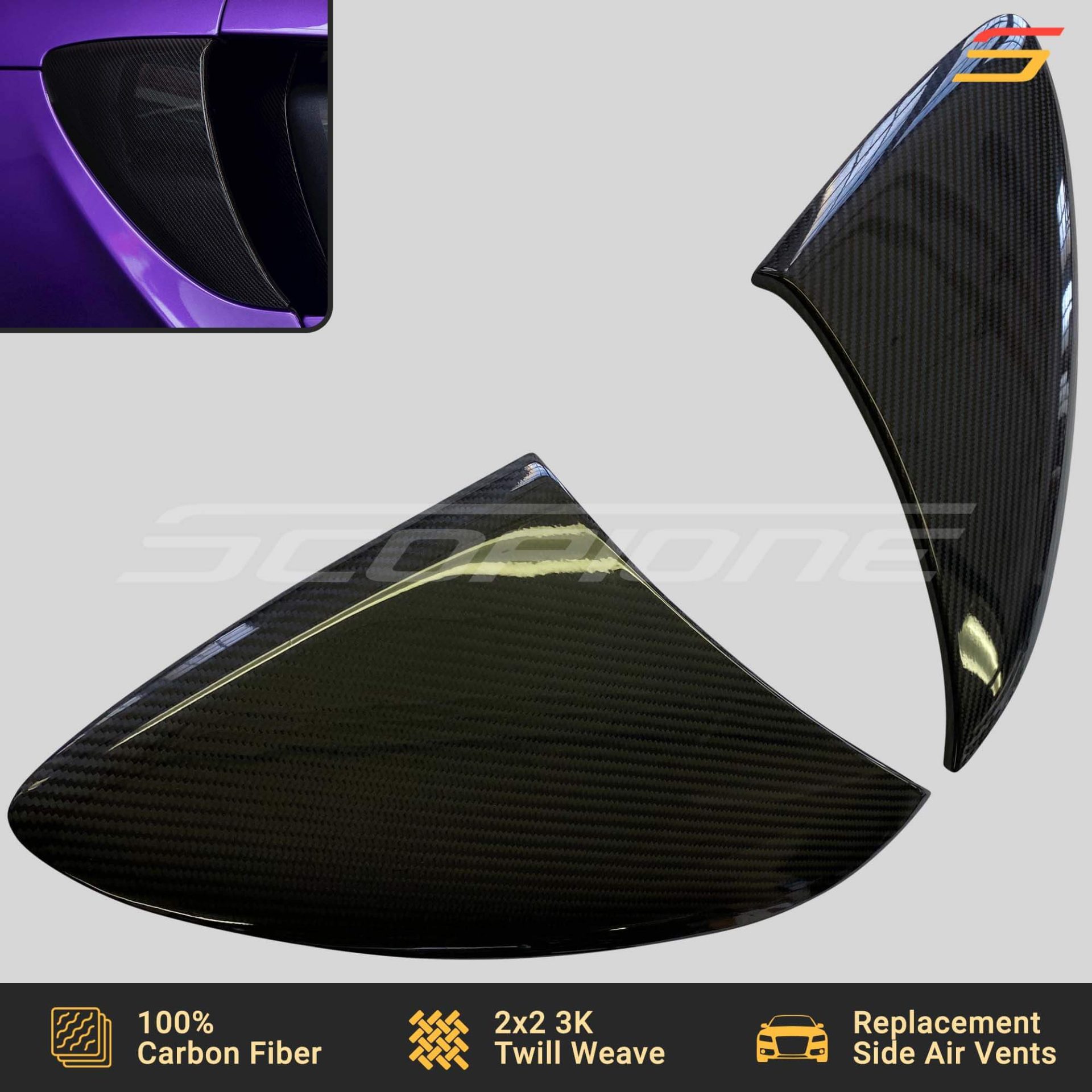 Scopione Carbon Side Air Vents for McLaren 570S 570GT 600LT