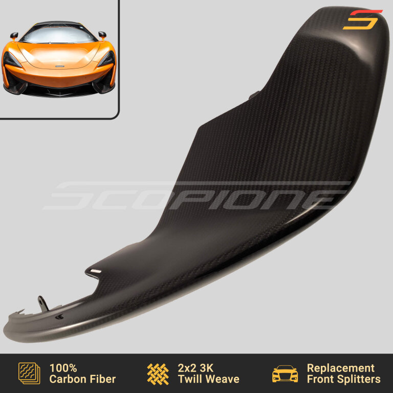 Scopione Carbon Front Bumper Splitters for McLaren 570S 570GT