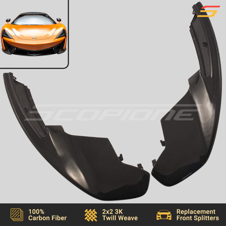 Scopione Carbon Front Bumper Splitters for McLaren 570S 570GT