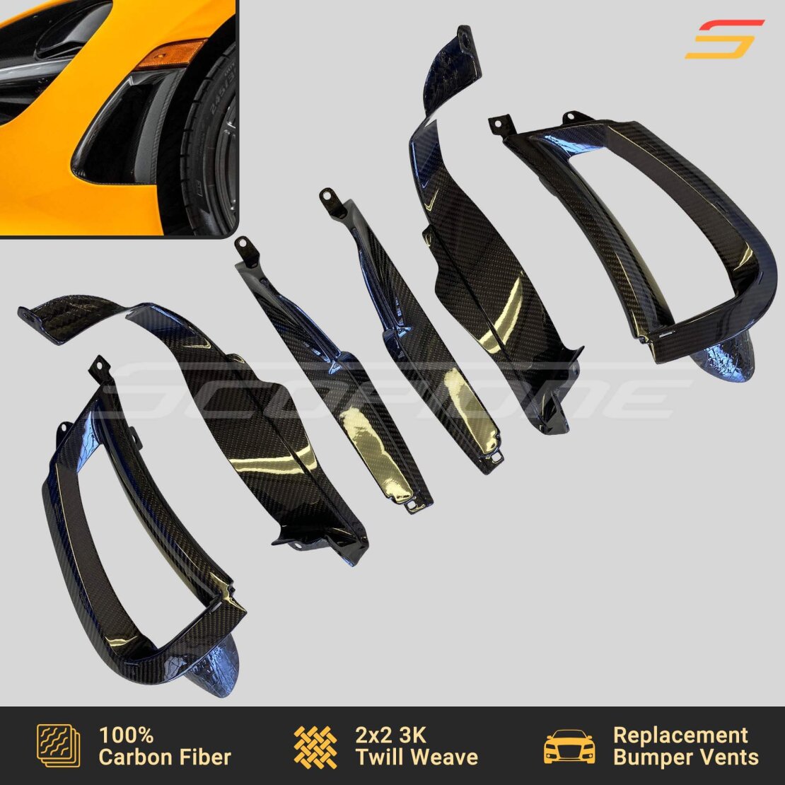 Scopione Carbon Fender Door Jamb Panels McLaren 720S 765LT