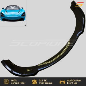 Scopione Carbon Fiber Add-On Front Bumper Lip | McLaren 720S
