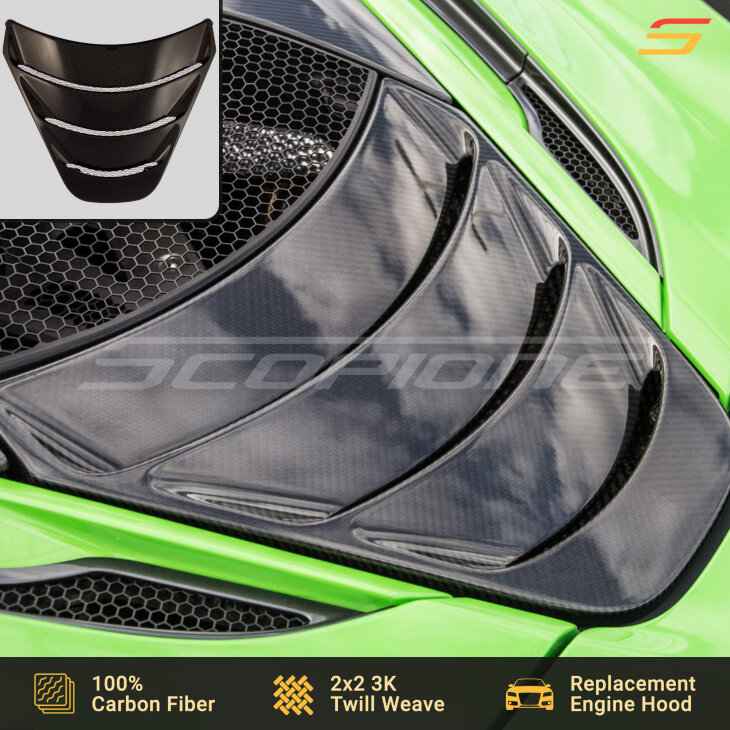 Scopione Carbon Fiber Engine Grille Vent for McLaren 720S Coupe