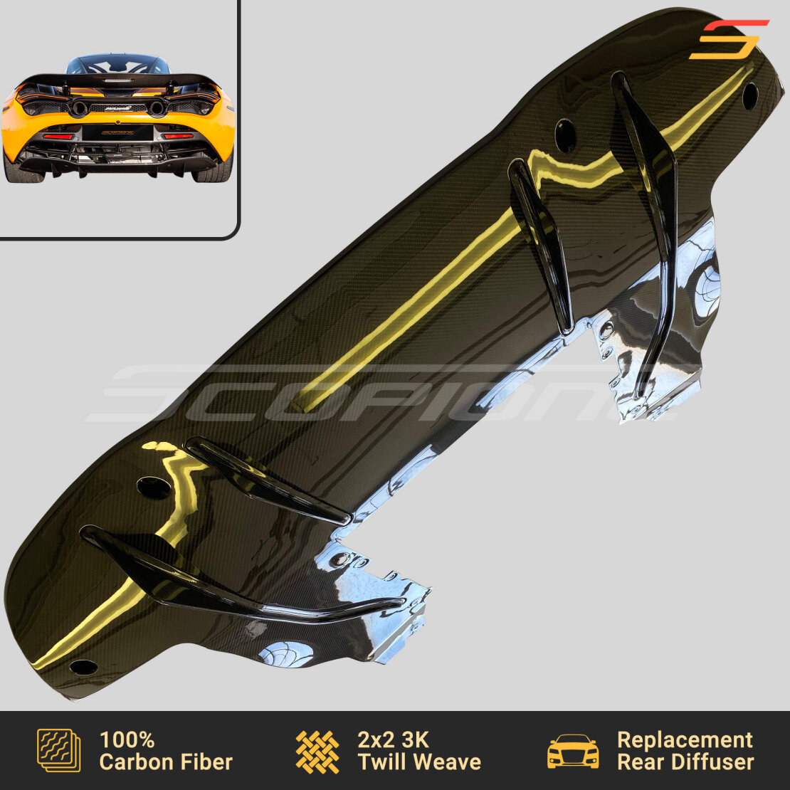 Scopione Carbon Fiber Engine Air Intake Boxes for McLaren 720S