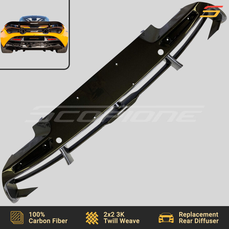 Scopione Carbon Fiber Rear Bumper Diffuser for McLaren 720S