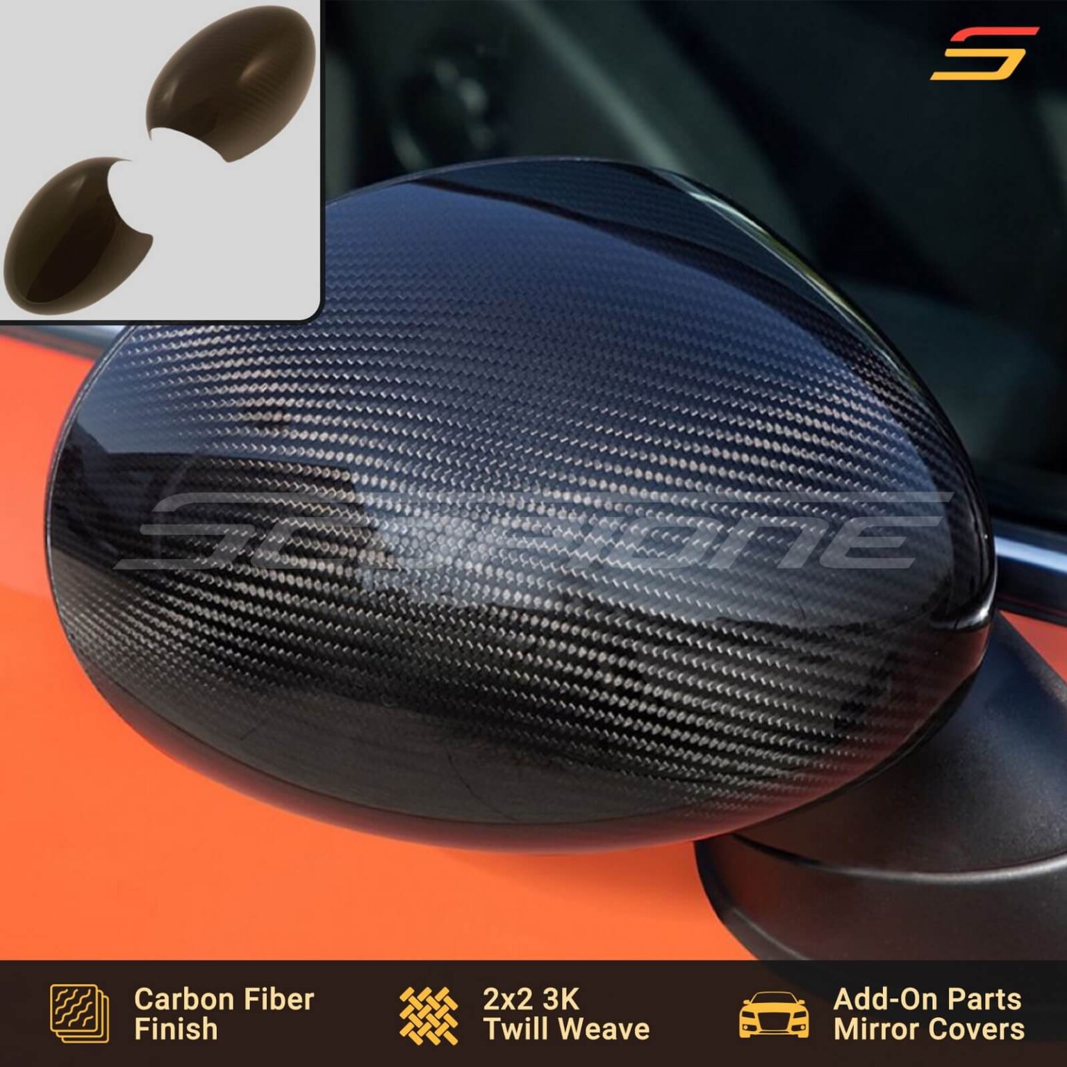 Scopione Carbon Fiber Side Mirror Covers for MINI Cooper