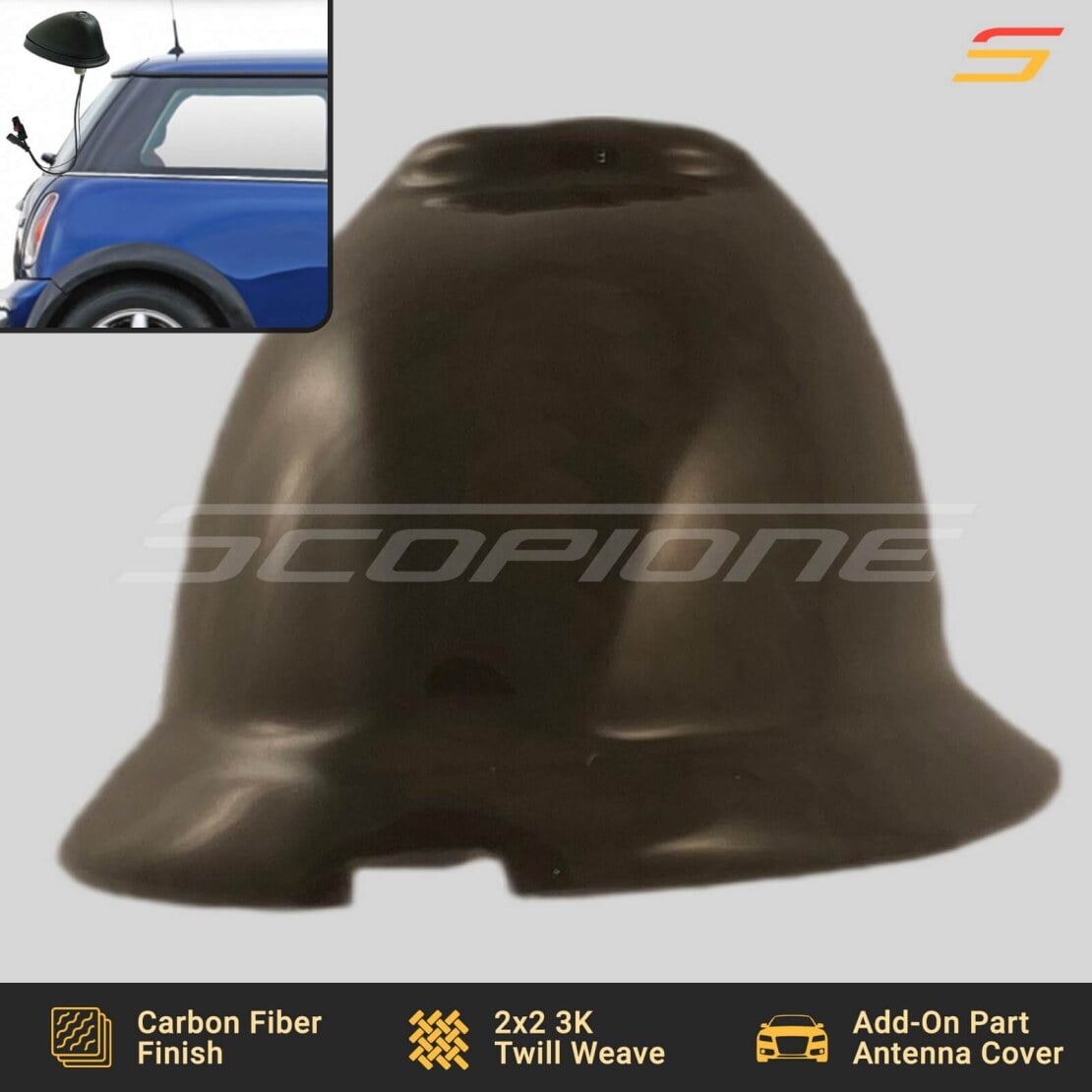 Scopione Carbon Fiber Antenna Cover for MINI Cooper