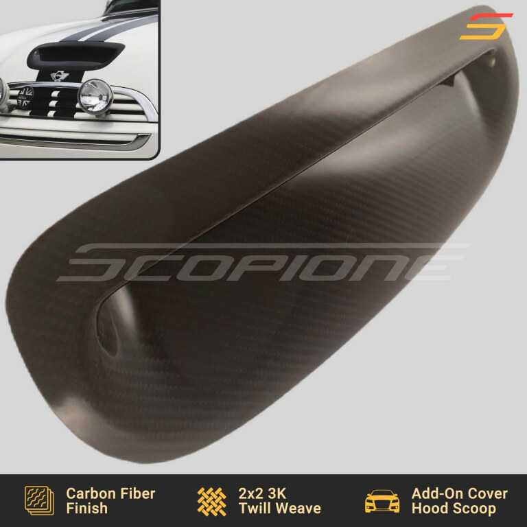 Scopione Carbon Fiber Front Hood Scoop Cover for MINI Cooper Gen1