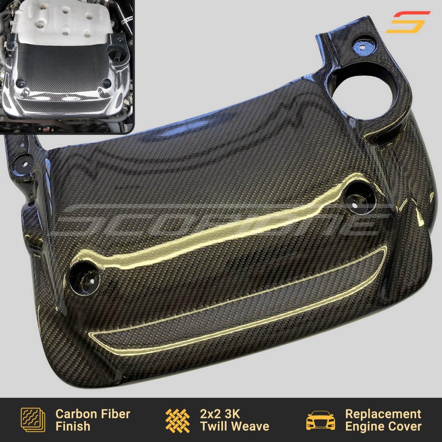Scopione Carbon Fiber Engine Cover for Nissan 350Z Z33