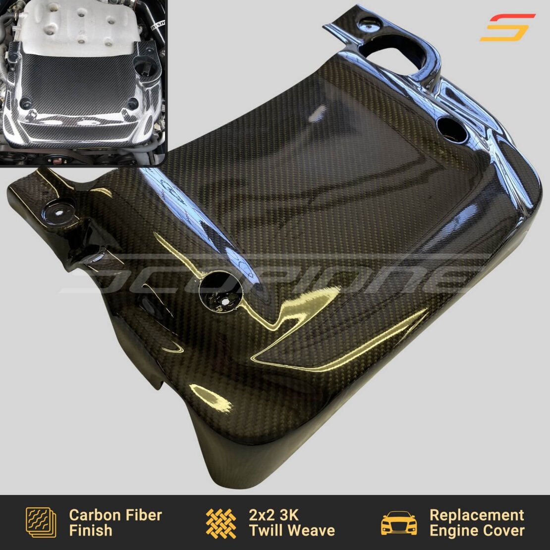 Scopione Carbon Fiber Engine Cover for Nissan 350Z Z33