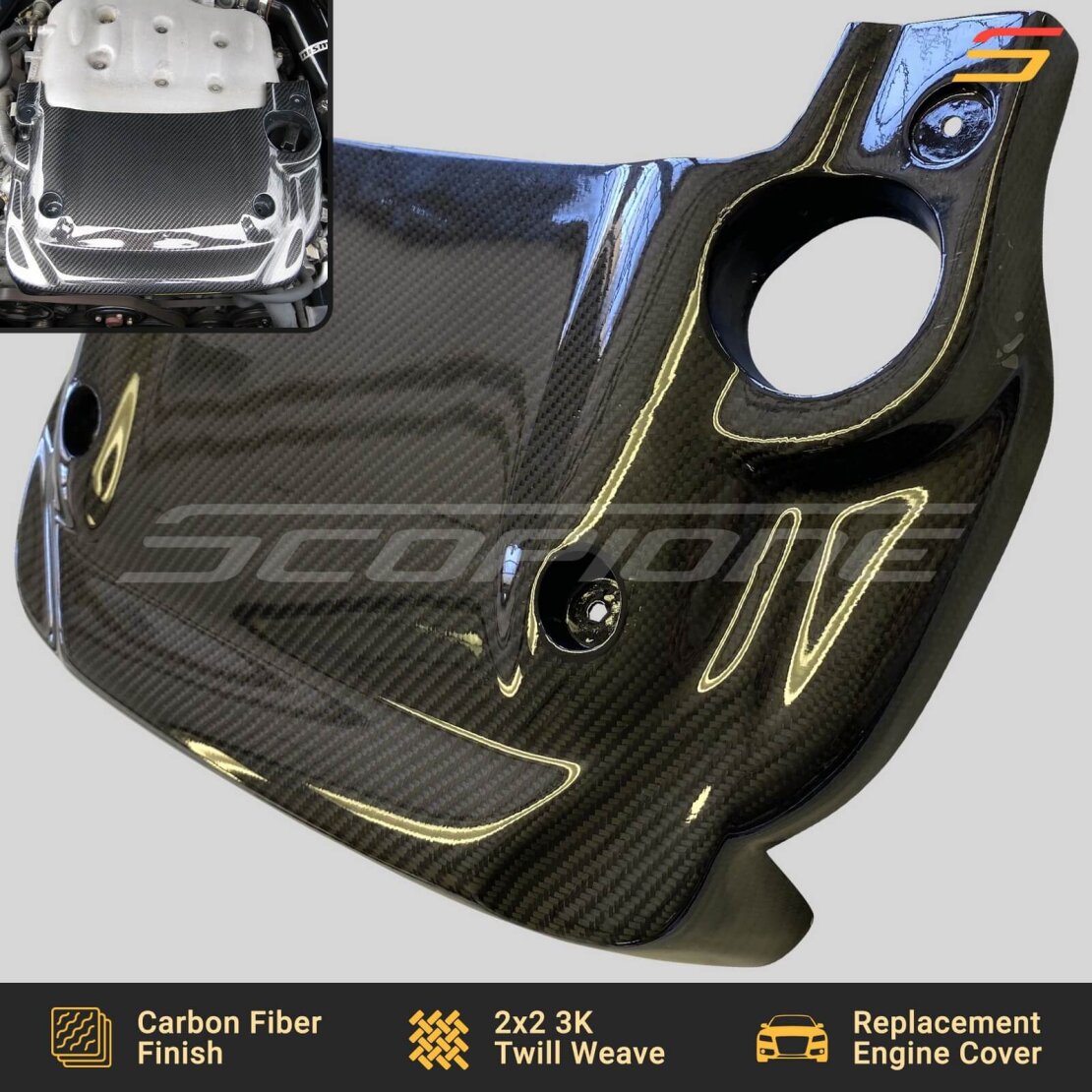 Scopione Carbon Fiber Engine Cover for Nissan 350Z Z33