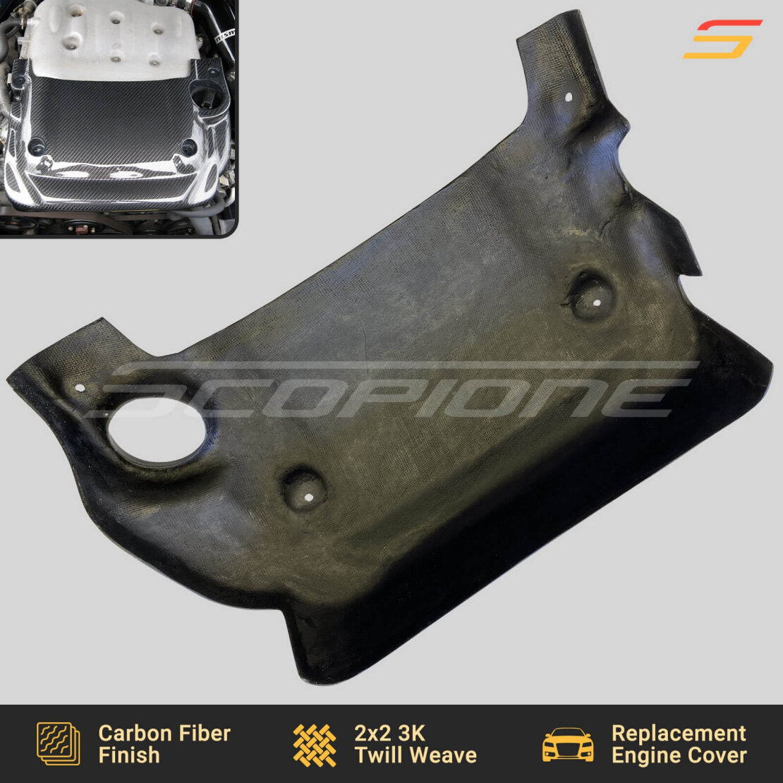 Scopione Carbon Fiber Engine Cover for Nissan 350Z Z33