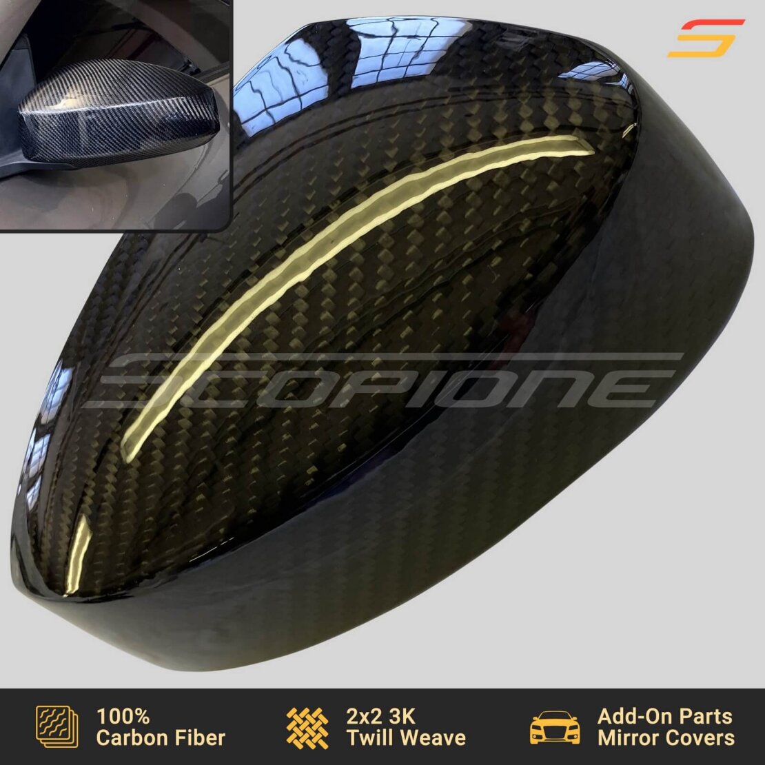 Scopione Carbon Fiber Mirror Covers for Nissan 350Z