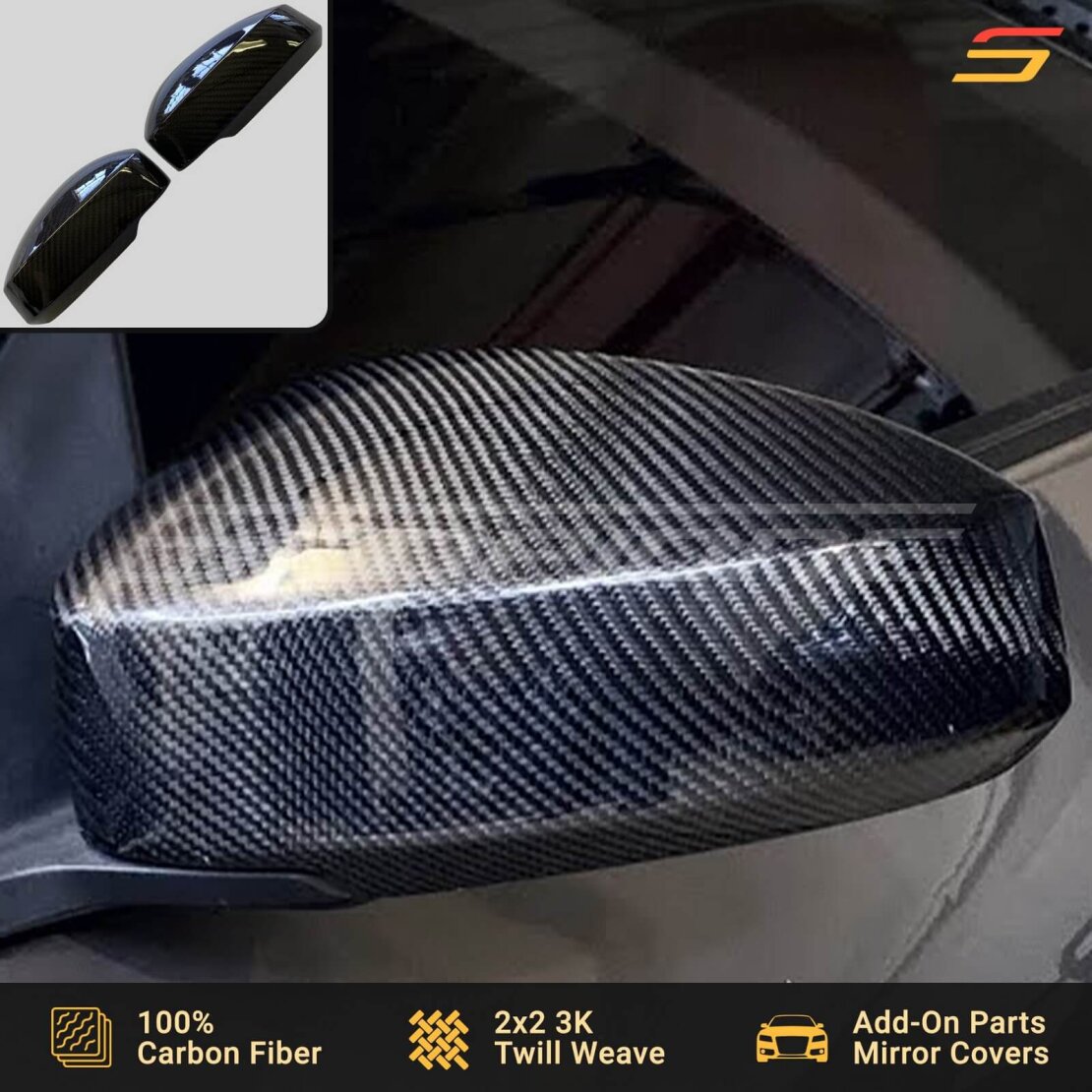 Scopione Carbon Fiber Mirror Covers for Nissan 350Z