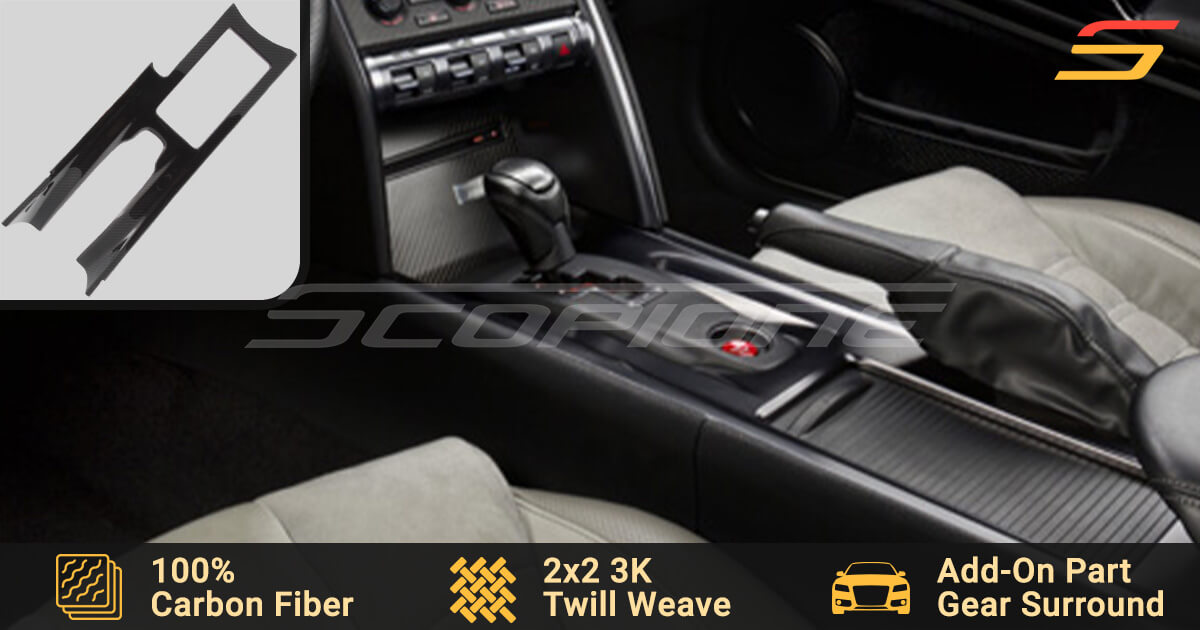 Scopione Carbon Gear Shift Console Trim for Nissan GTR R35
