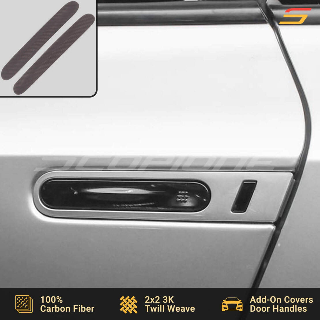 Scopione MATTE Carbon Fiber Door Handle Covers for Nissan GTR R35