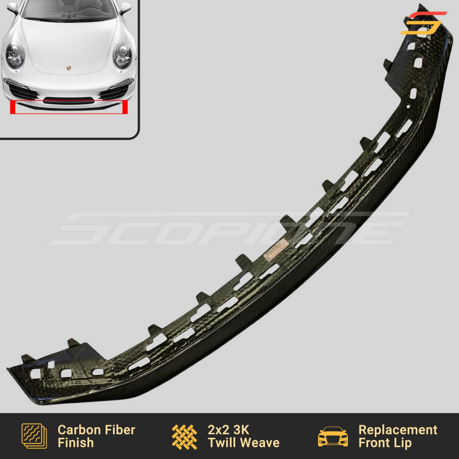 Scopione Carbon Fiber Rear Bumper Diffuser for Porsche Boxster Cayman 981