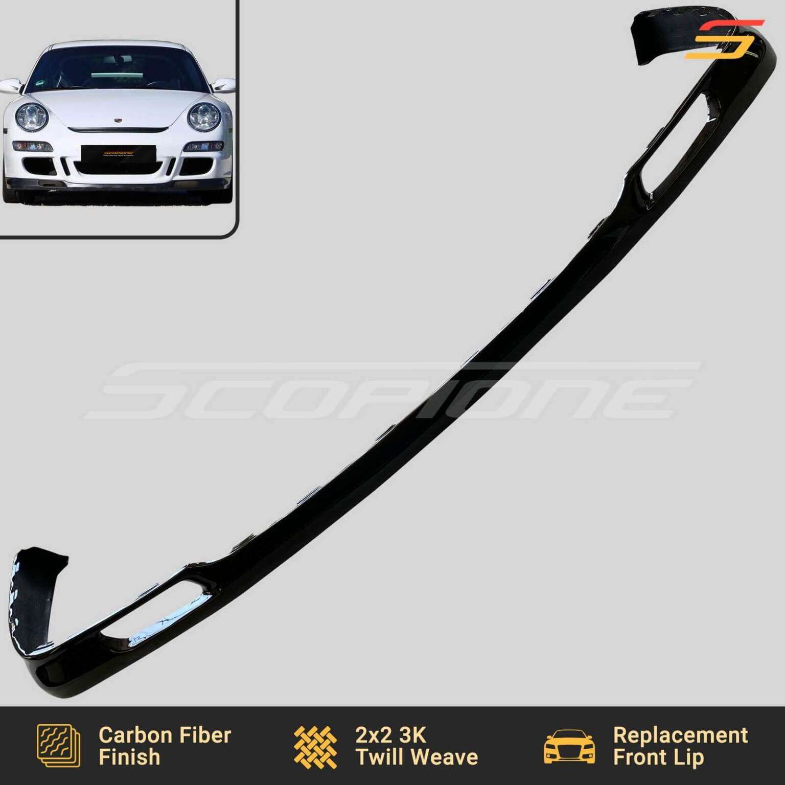 Scopione Carbon Fiber Rear Fender Air Scoops for Porsche Boxster 987