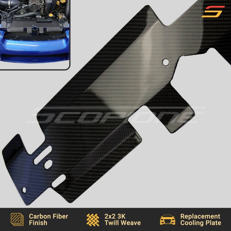 Carbon Fiber Radiator Cooling Plate for Subaru 02-07 Impreza WRX STi
