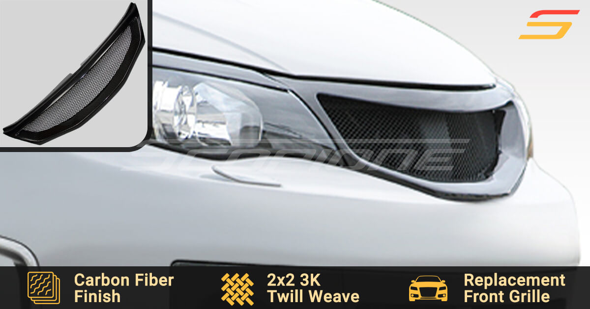 Carbon Fiber Contour Grille for Subaru 08-10 Impreza WRX STi