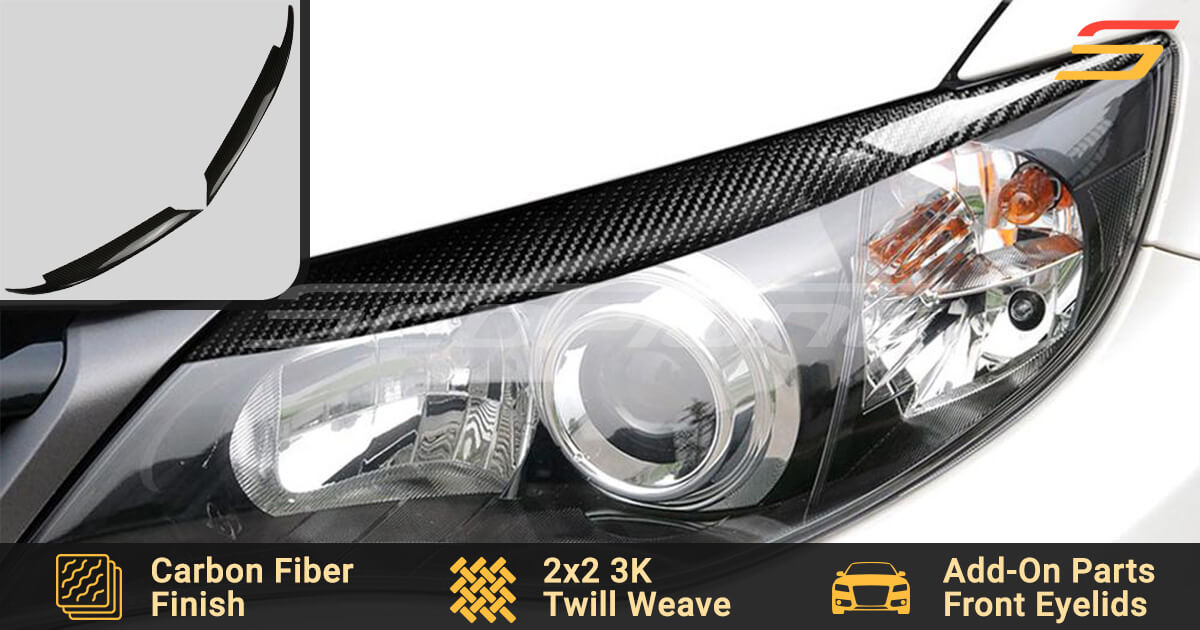 Carbon Fiber Headlight Eyelids for Subaru 08-11 Impreza WRX STi