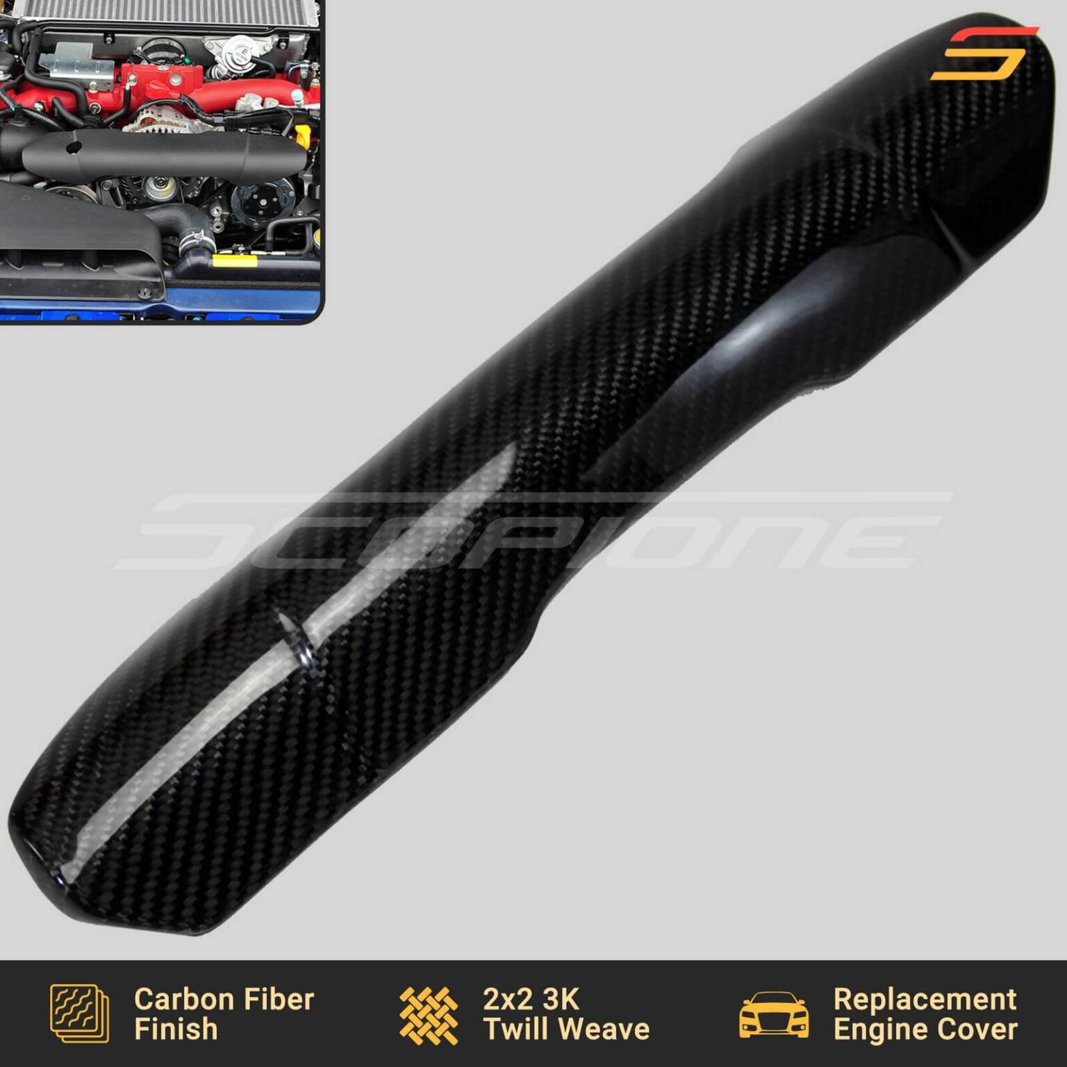 Carbon Fiber Radiator Cooling Plate for Subaru 02-07 Impreza WRX STi