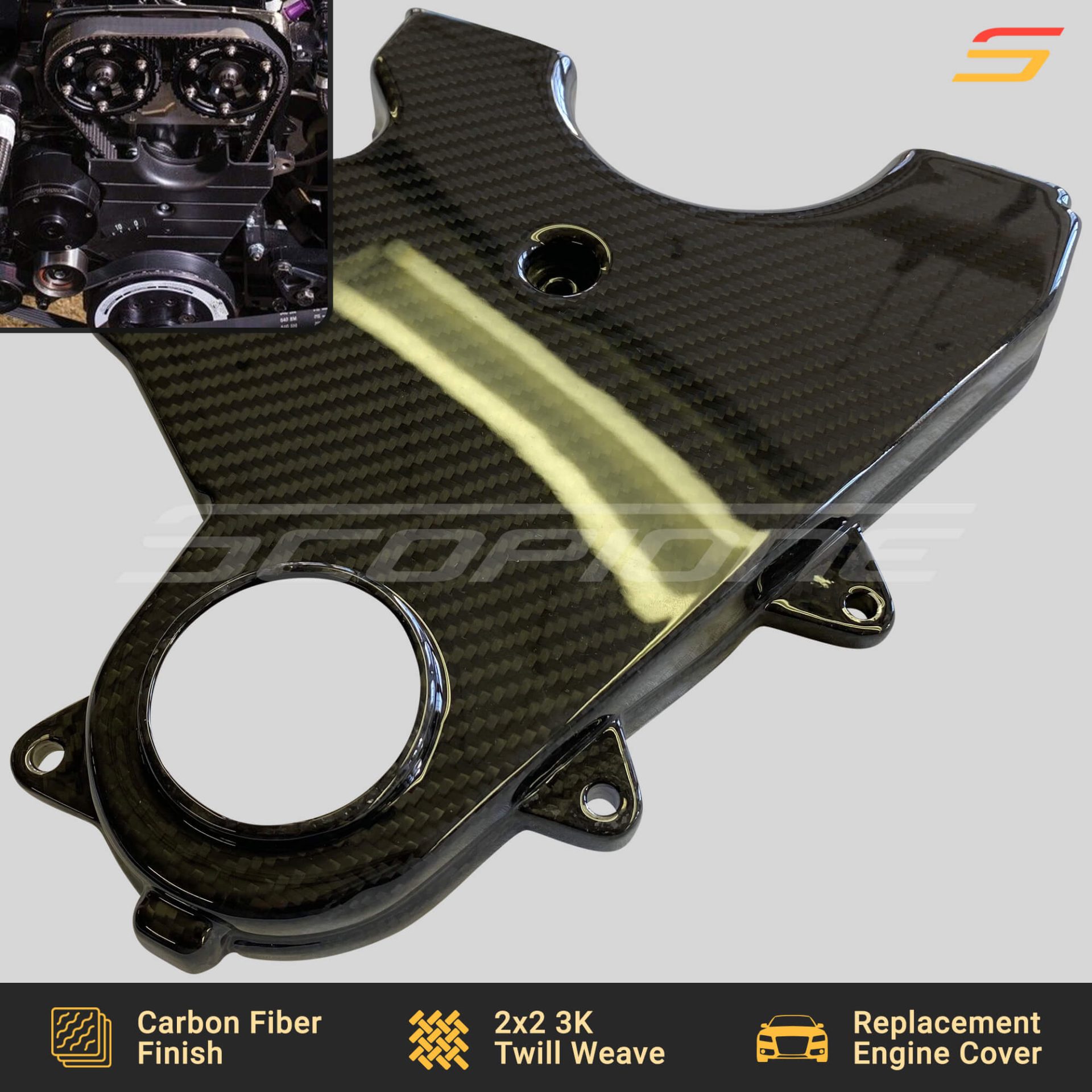 Toyota Supra MK4 2JZGTE Carbon Fiber Lower Timing Belt Cover