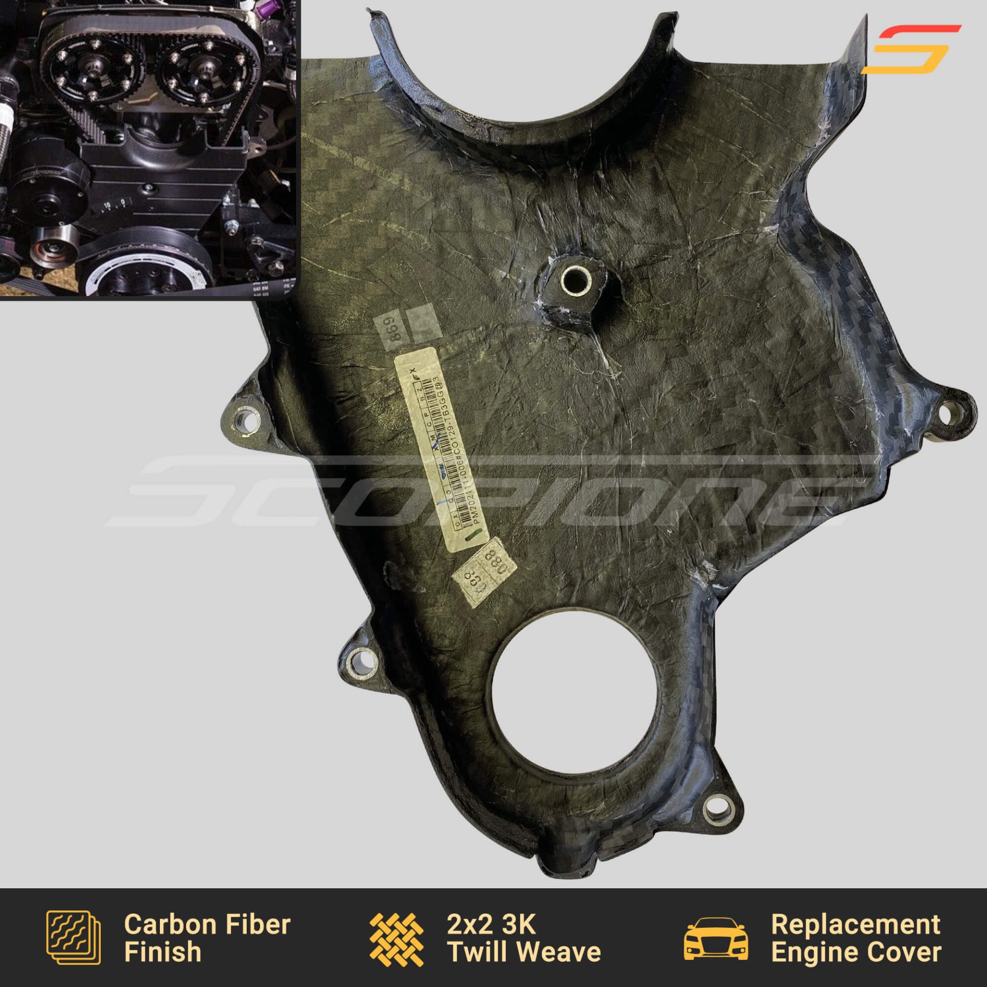 Toyota Supra MK4 2JZGTE Carbon Fiber Lower Timing Belt Cover