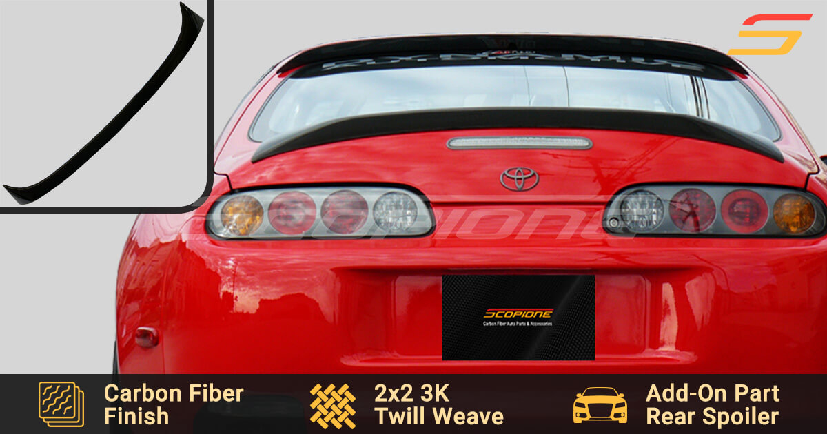 Scopione Supra MK4 Carbon Fiber Add-On Rear Trunk Spoiler